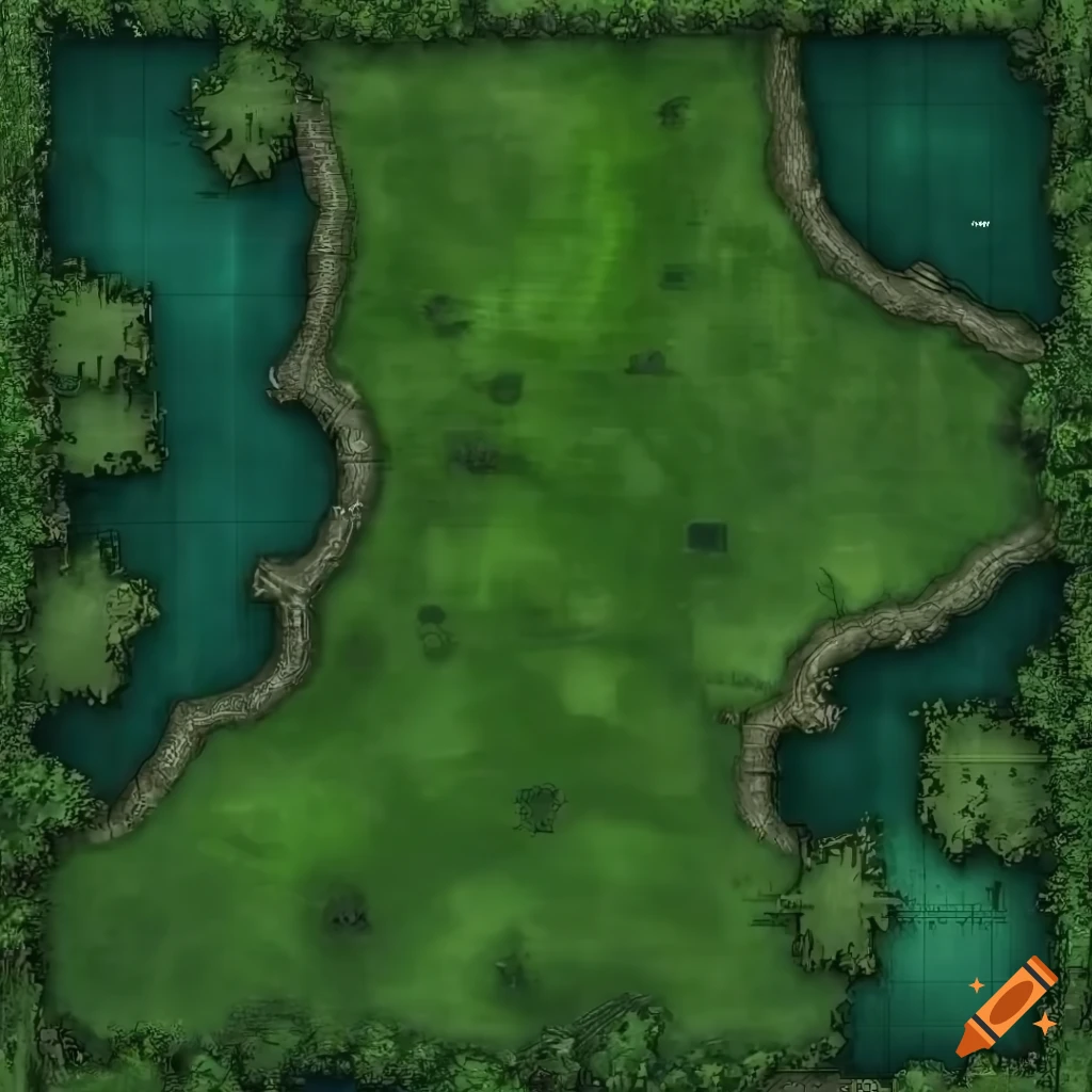 Epic green battle map with sharp graphics on Craiyon