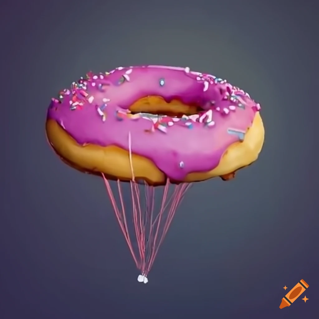 Donut parachute on Craiyon