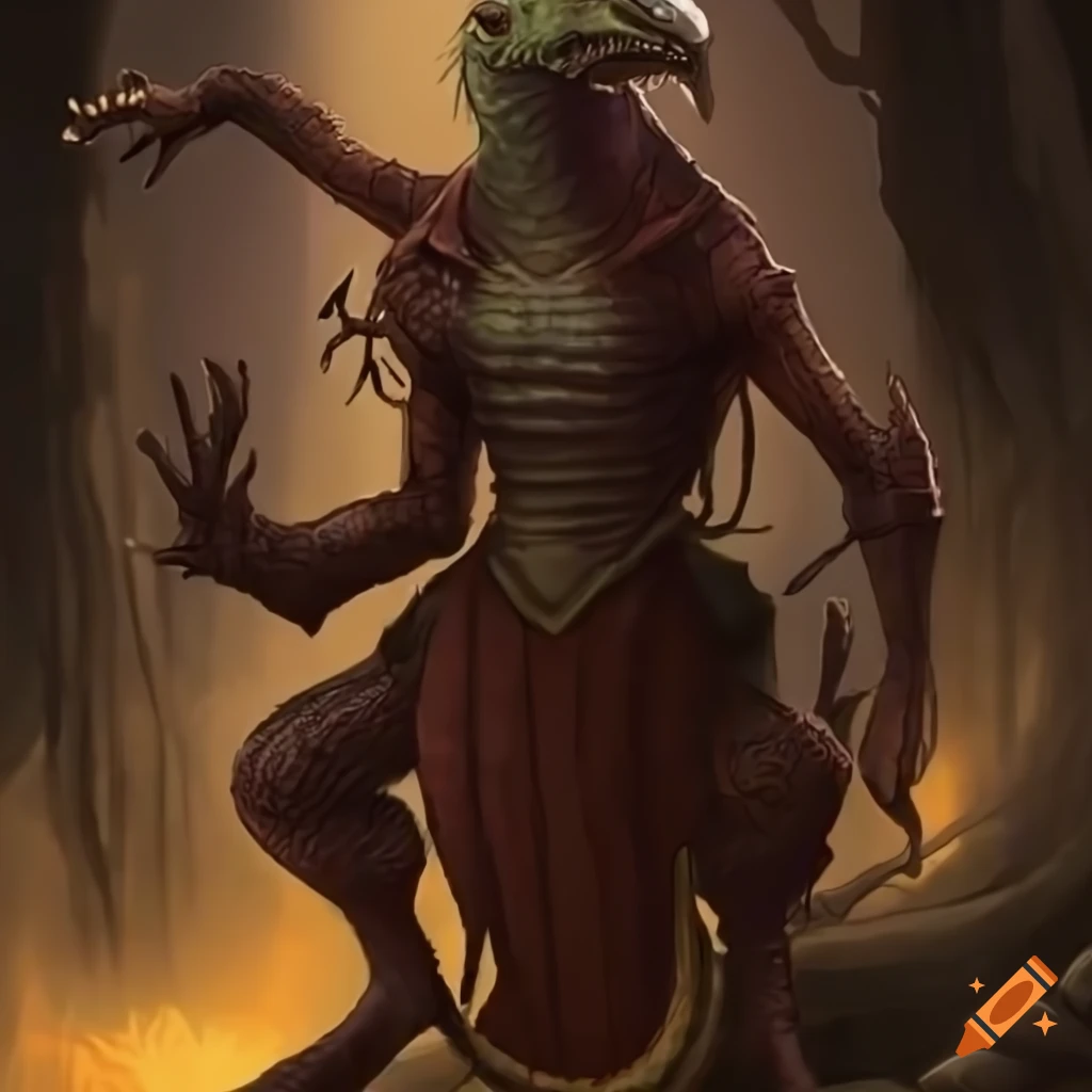 Illustration of a kobold with jaberwock traits