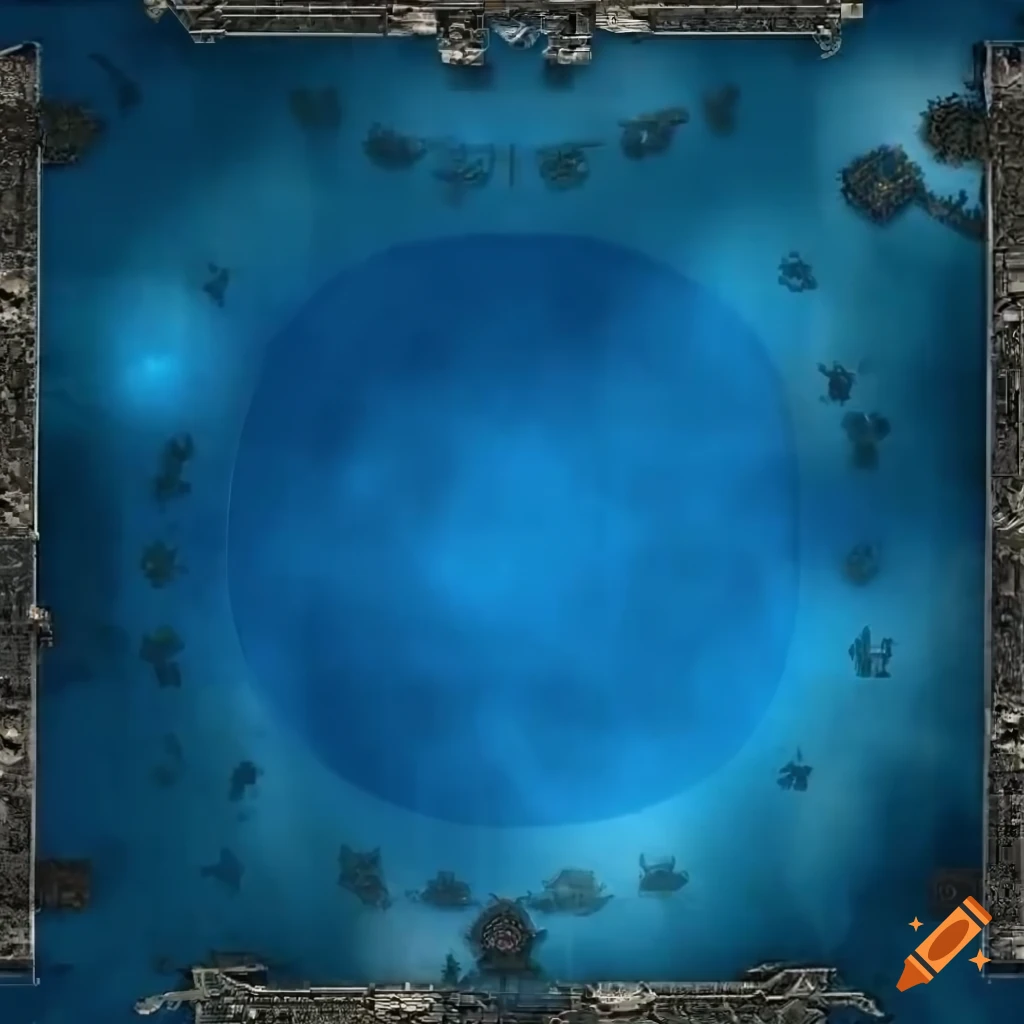 Blue-themed epic battle map