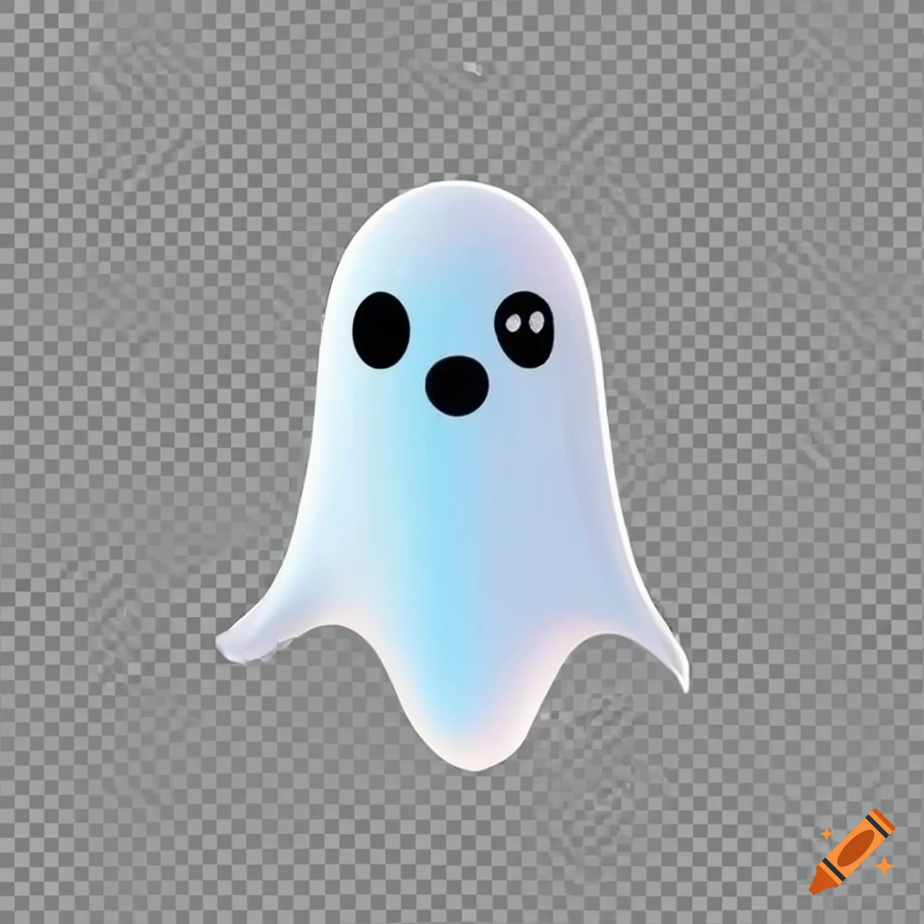 Cute transparent ghost illustration