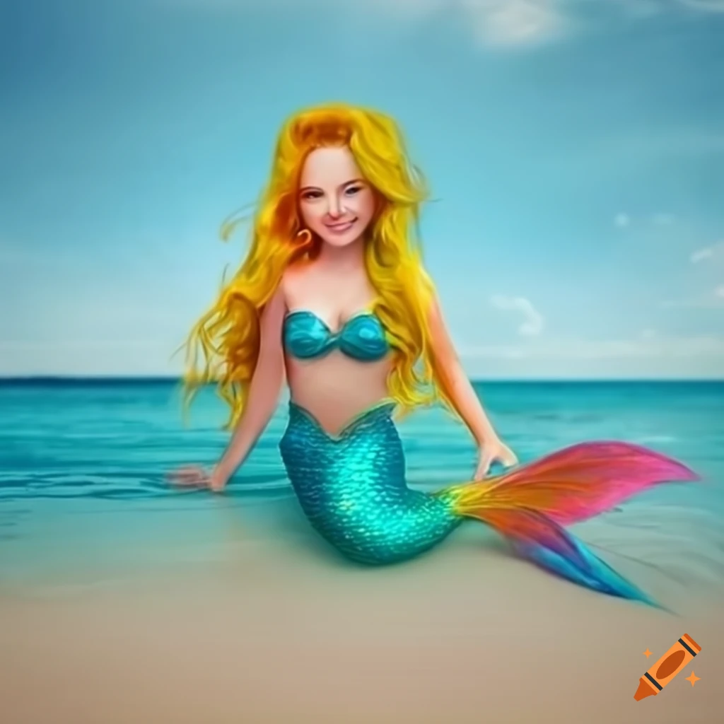 Mermaid Fantasy Illustration On Craiyon