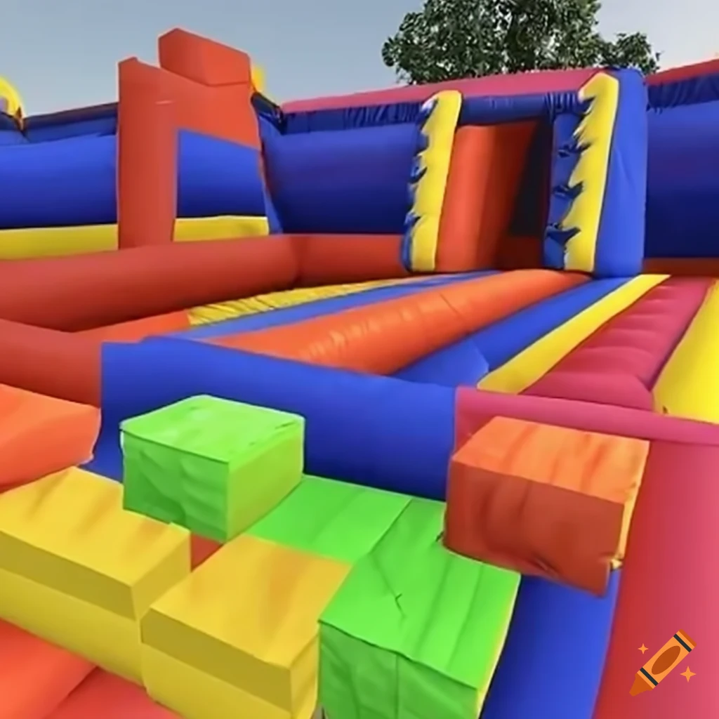 Blocky Obstacle Courses On Craiyon