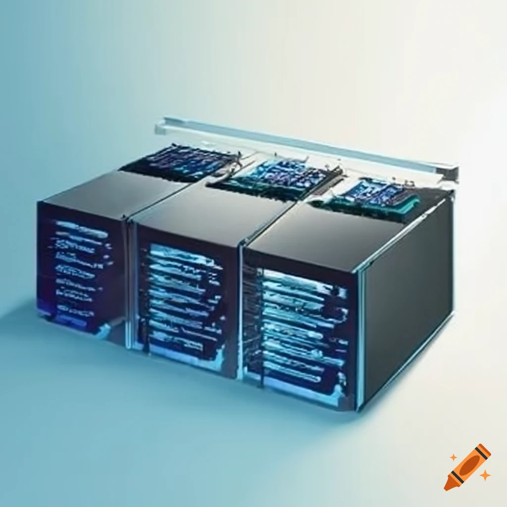 Server specification infographic on Craiyon