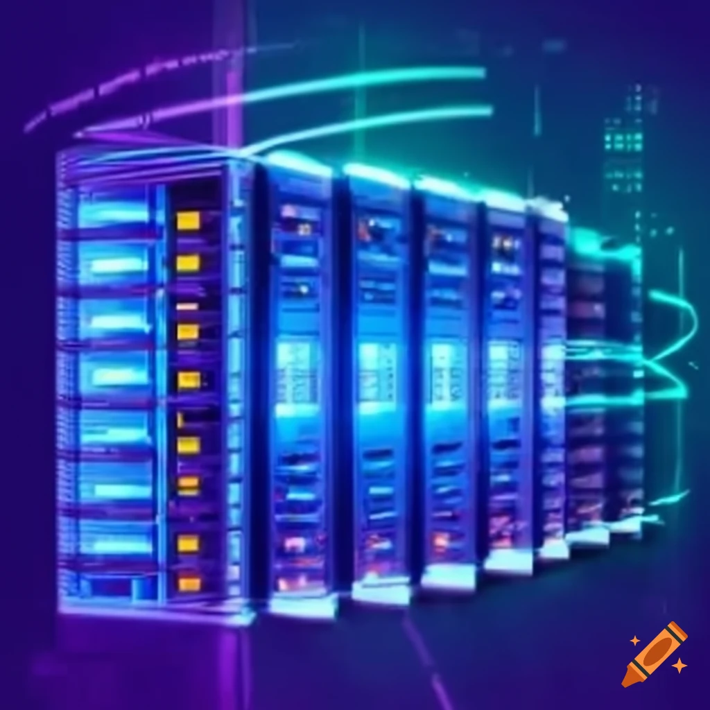 Advanced server hosting concept on Craiyon