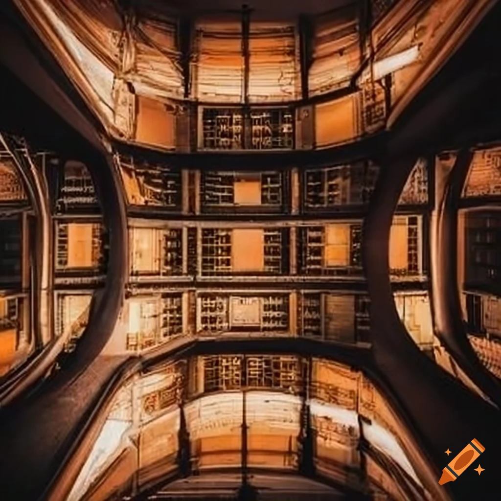 Photograph of a server room in a college building on Craiyon