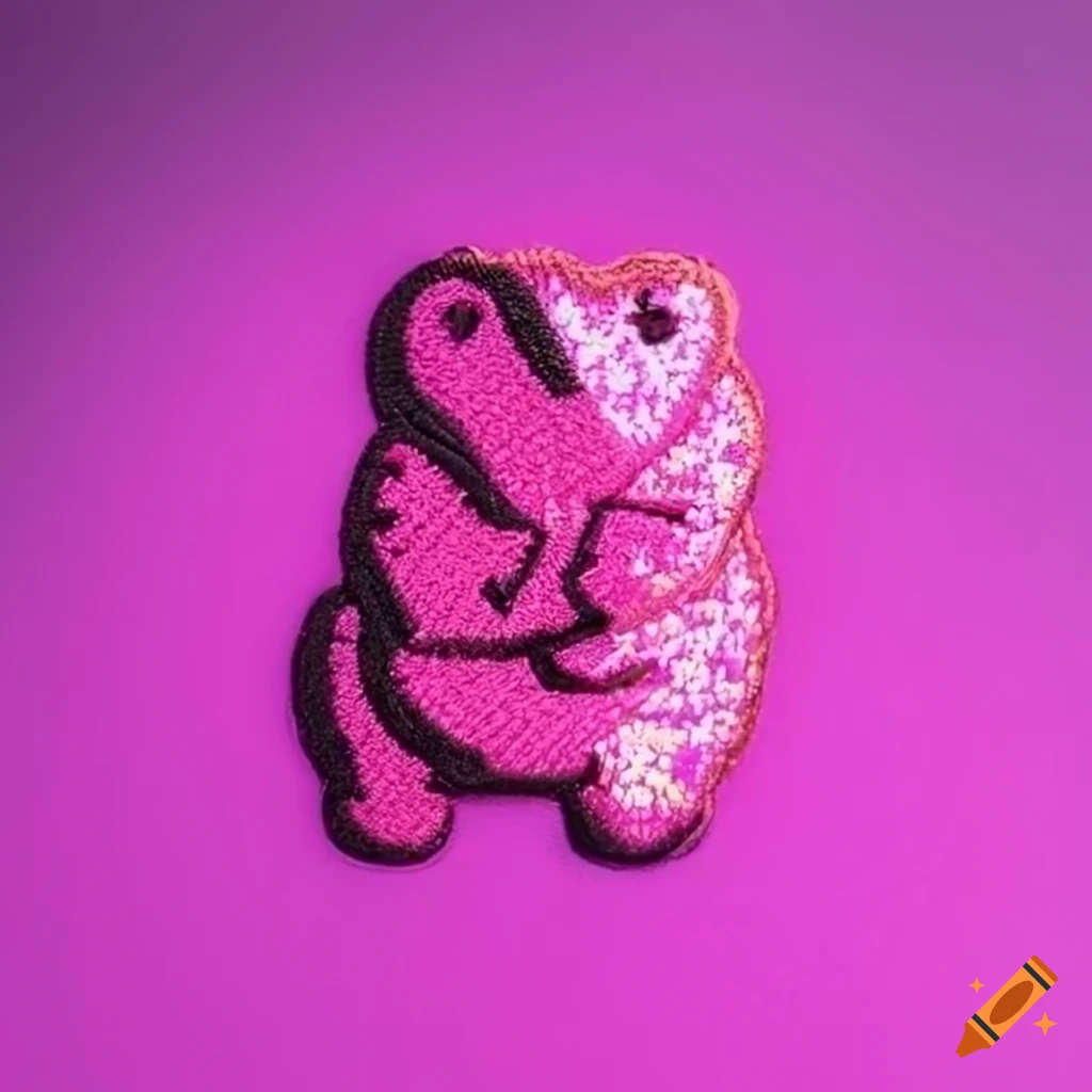 Pink sparkly noir graphic design patch on Craiyon