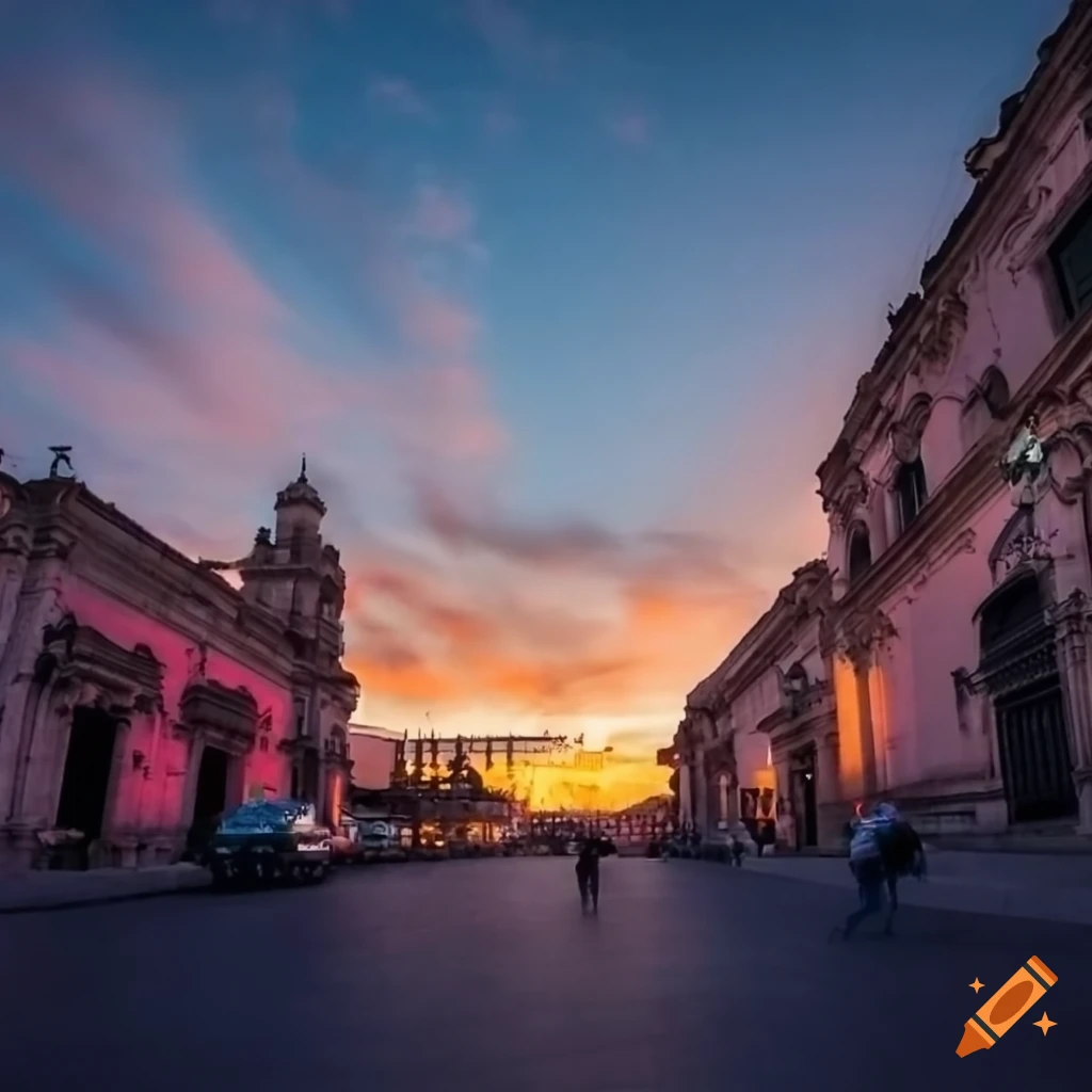 Atardecer en la ciudad de aguascalientes