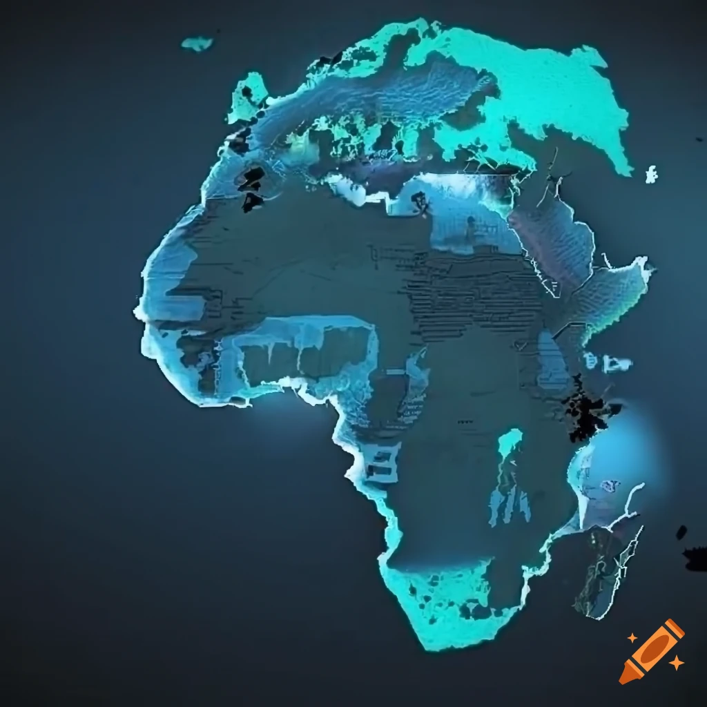 Visual representation of map corruption on Craiyon