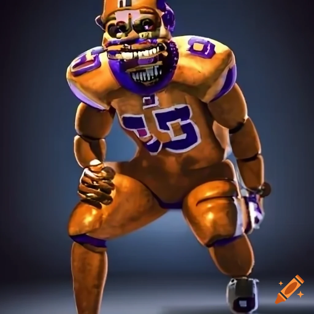 Freddy fazbear playing american football