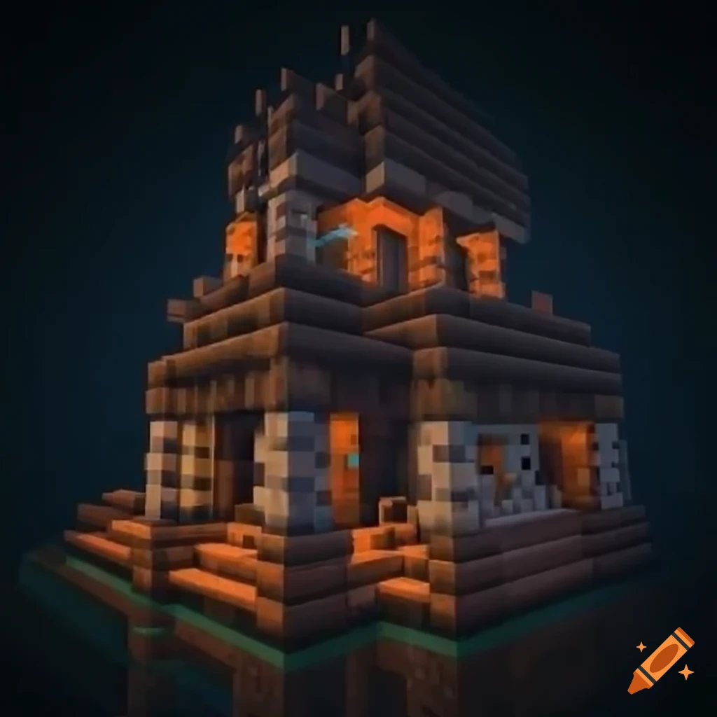 Minecraft Mining Server logo on Craiyon