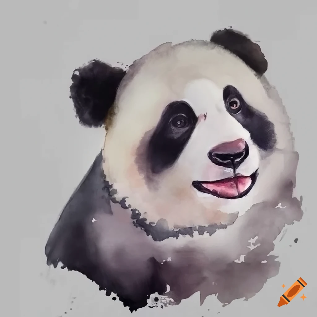 Panda dressed as a clown