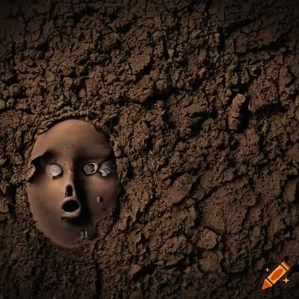 Closeup of a grotesque extraterrestrial face on Craiyon