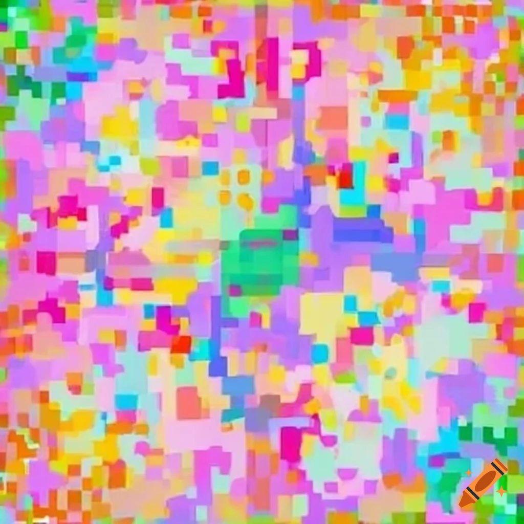 Pixelated artwork representing creativity on Craiyon