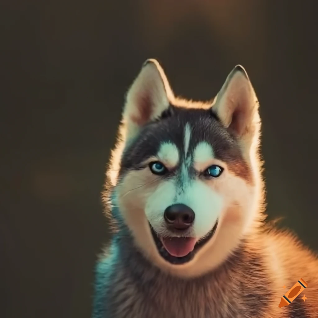 White husky with blue eyes underwater in hyper-realistic style on Craiyon