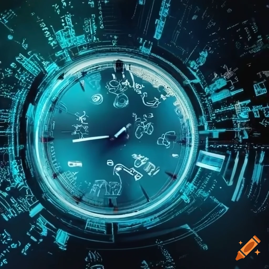 Conceptual image of data processing on Craiyon