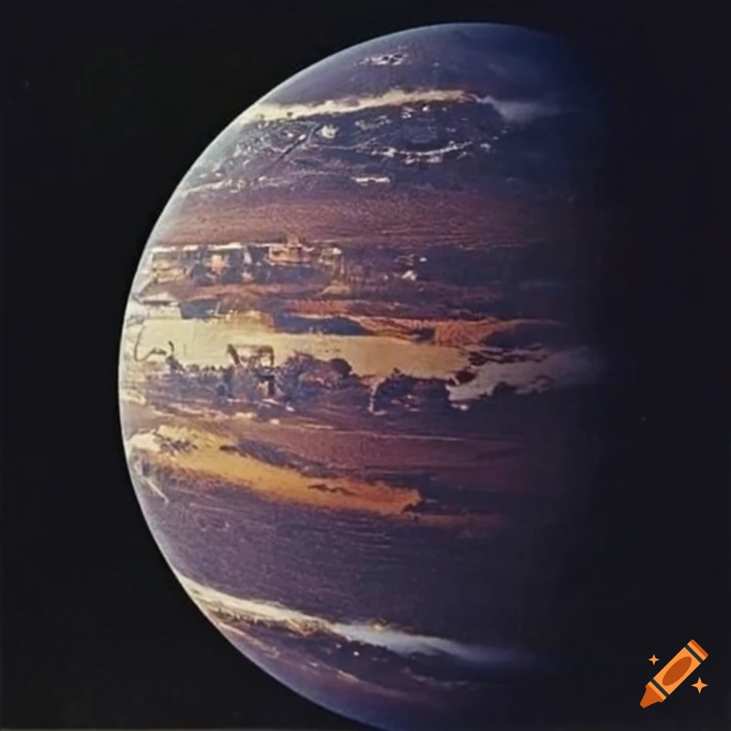Sci-fi planet with a paved surface