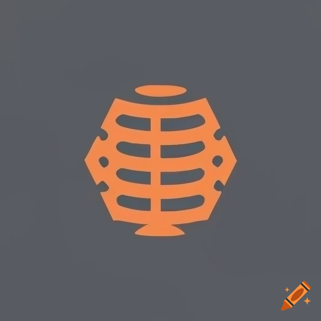 Orange hexagon flame symbol with code and database symbol on Craiyon