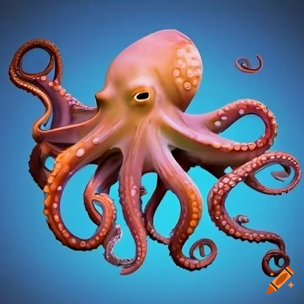 Octopus underwater on Craiyon