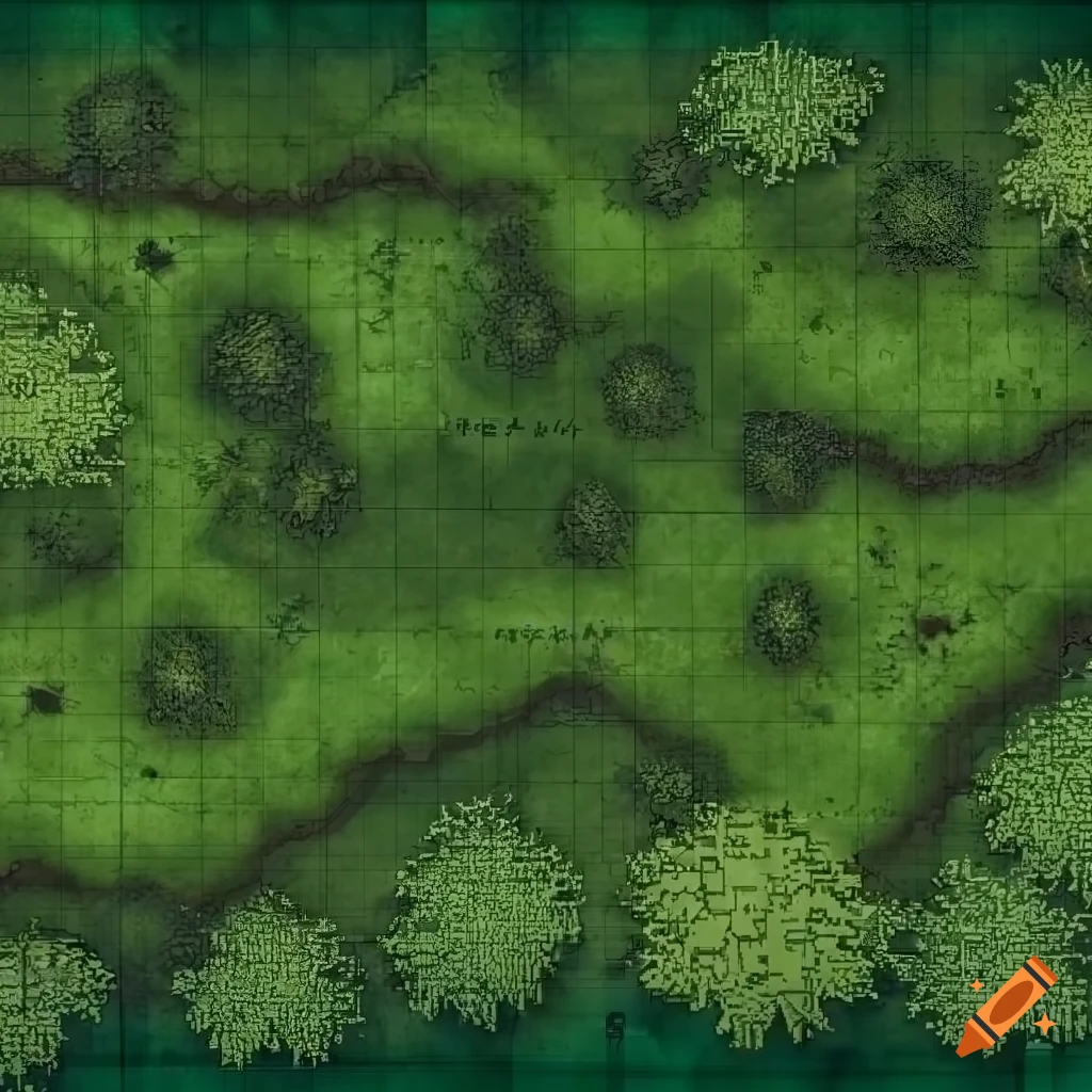 Epic battle map in a forest environment on Craiyon