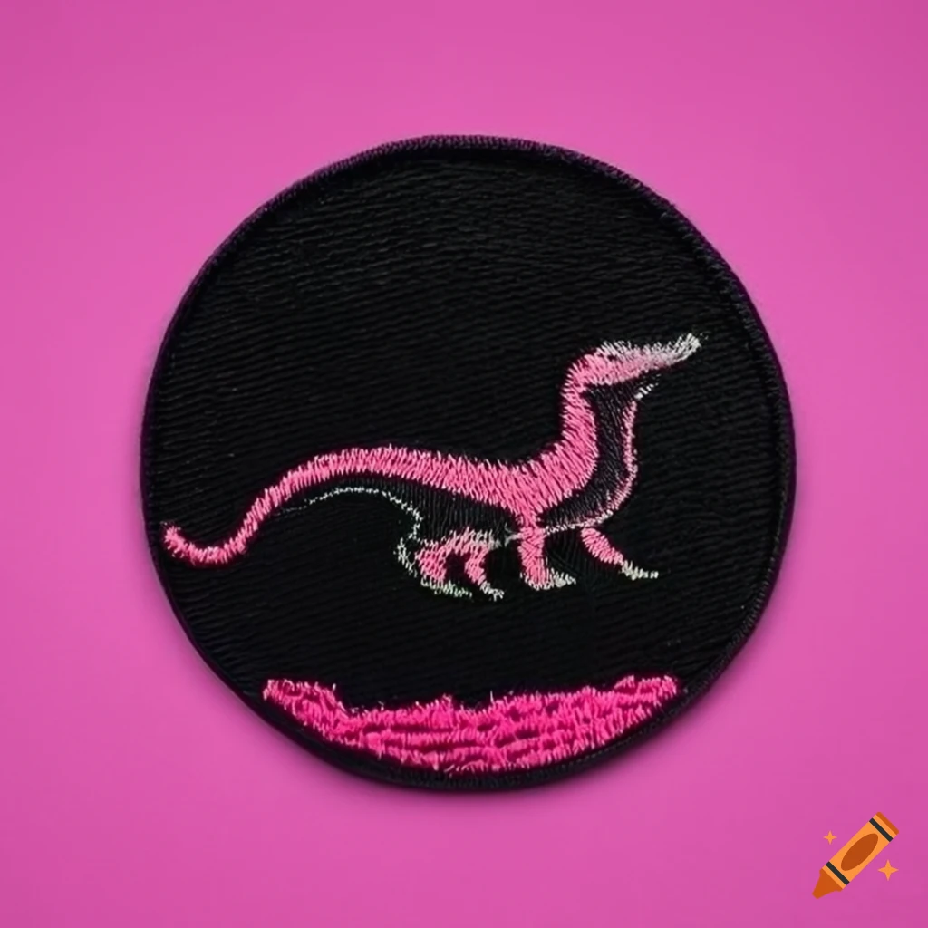 Pink patch in noir graphic design