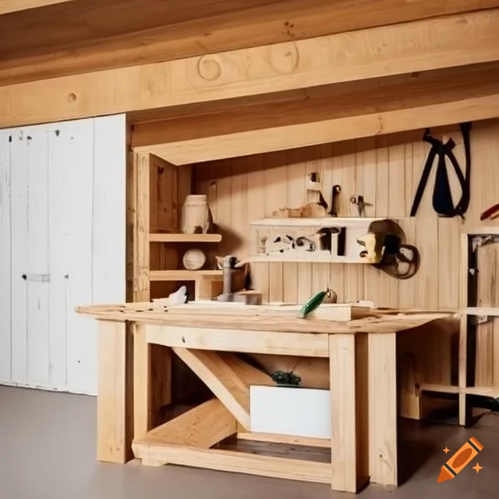 Realistic carpentry workshop space on Craiyon