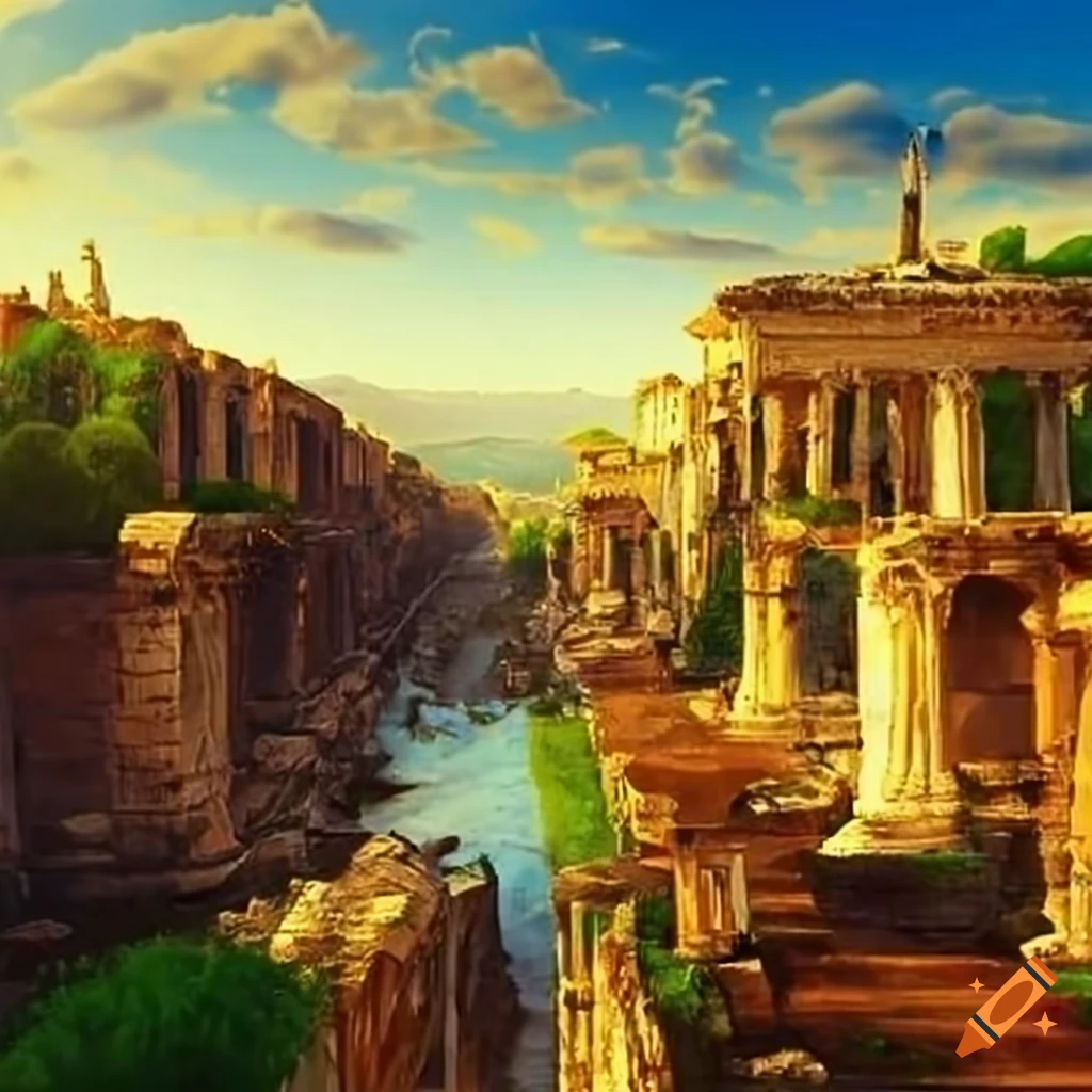 View of ancient rome cityscape on Craiyon