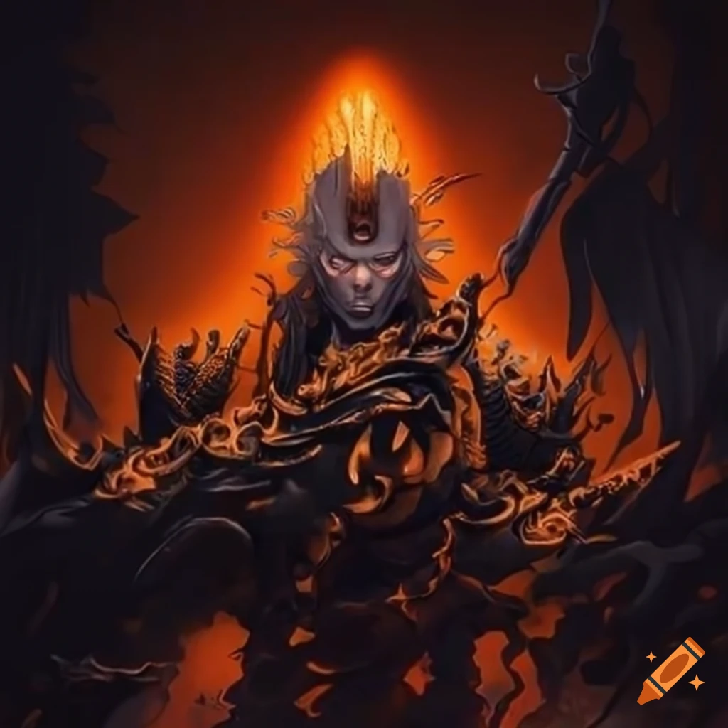 Orange chain necklace for men