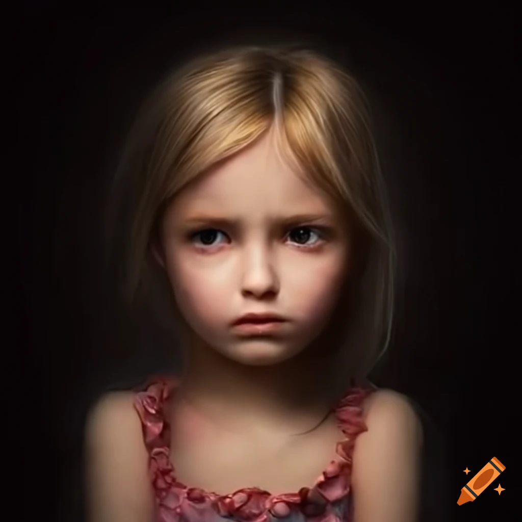 Image of a sad little girl