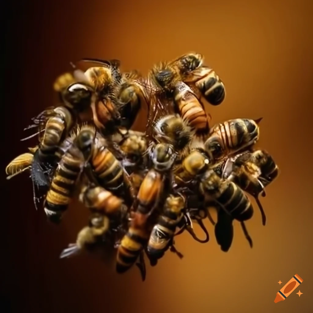 Swarm of bees in flight on Craiyon