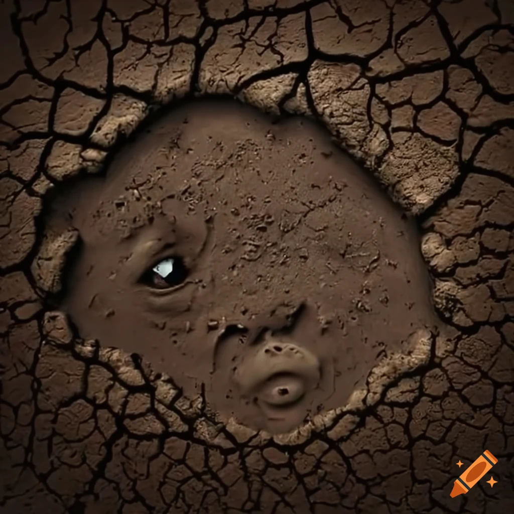 Texture with ghostly faces peeking out on Craiyon