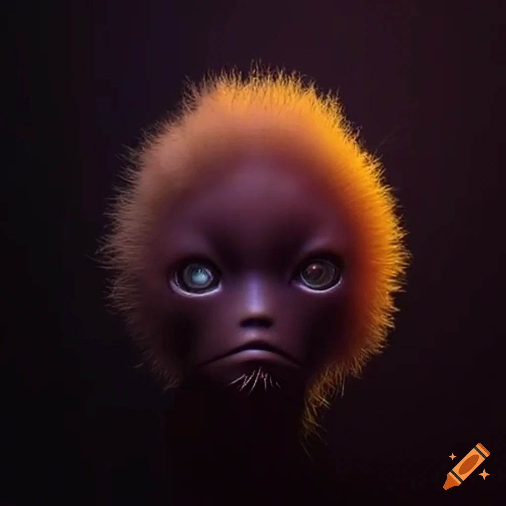 Alien with growing hair in space on Craiyon