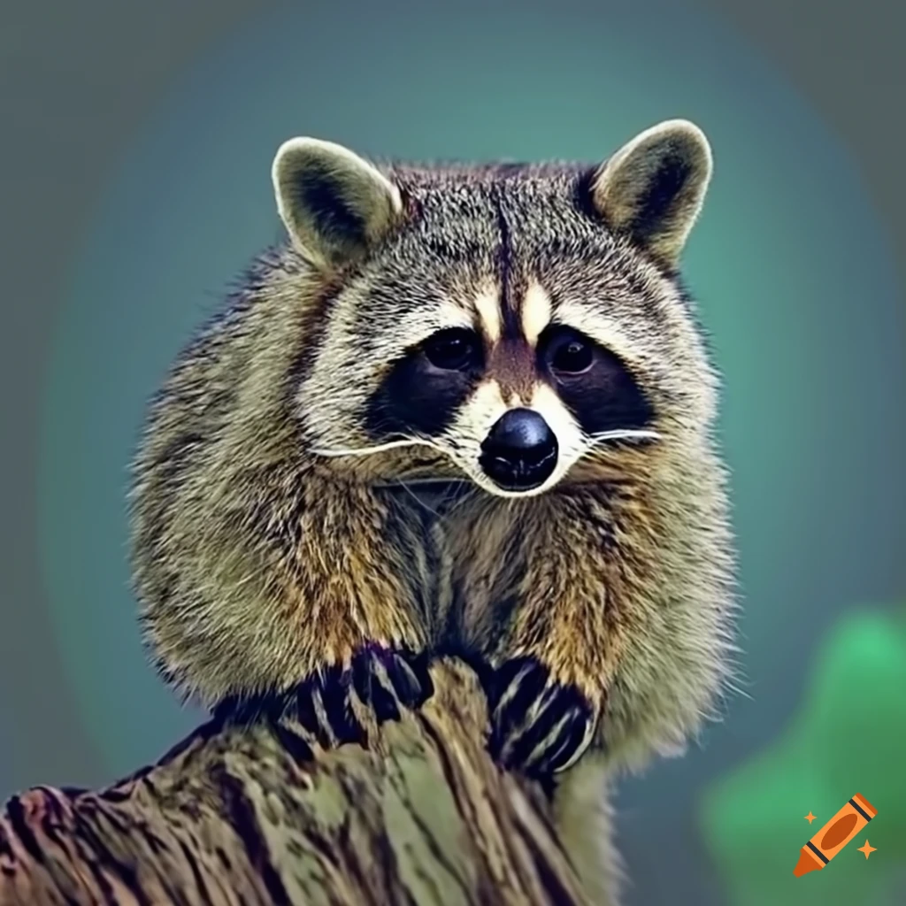 Image of a raccoon on Craiyon