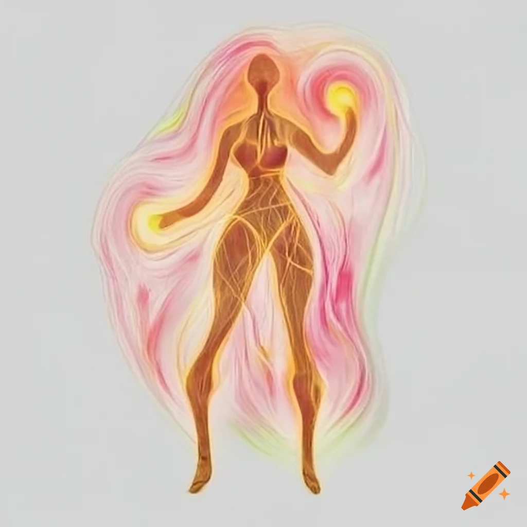 Art of a female light elemental on Craiyon