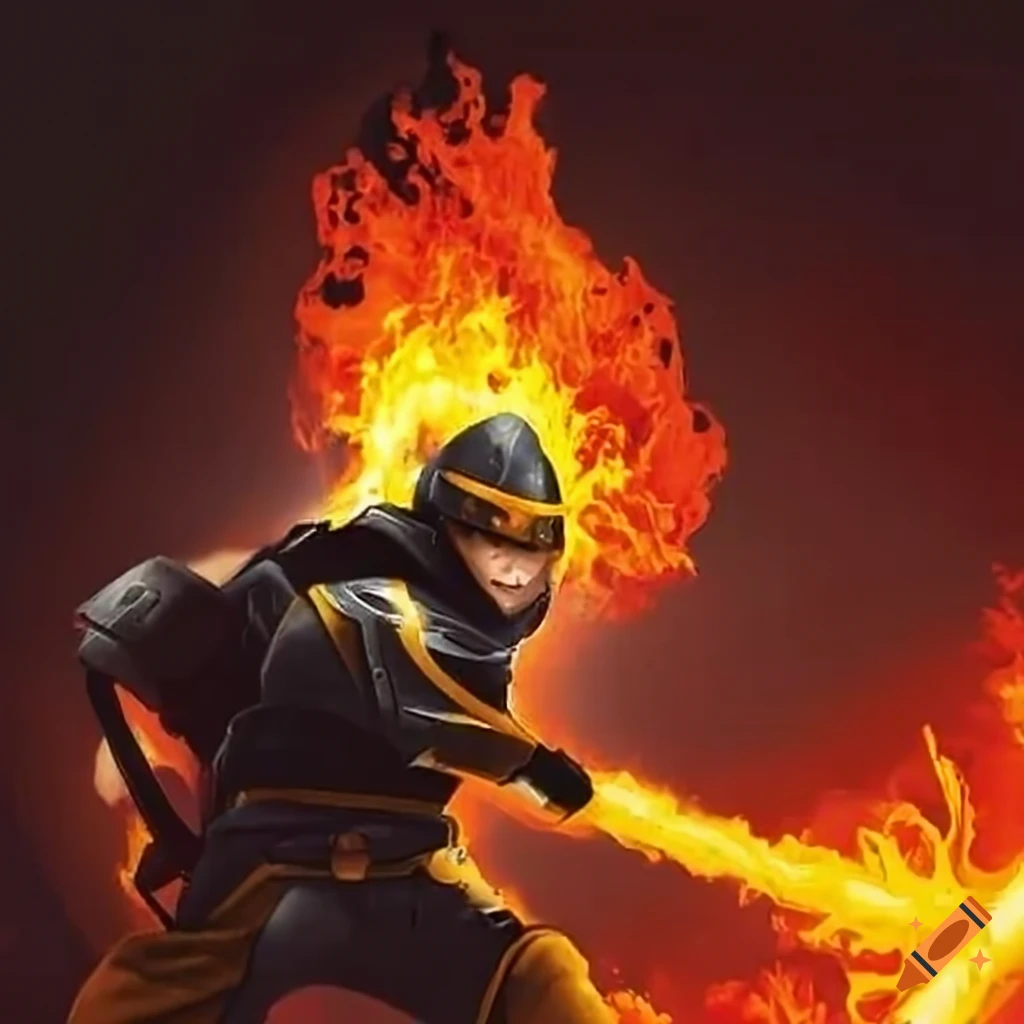 Image of a heroic firefighter