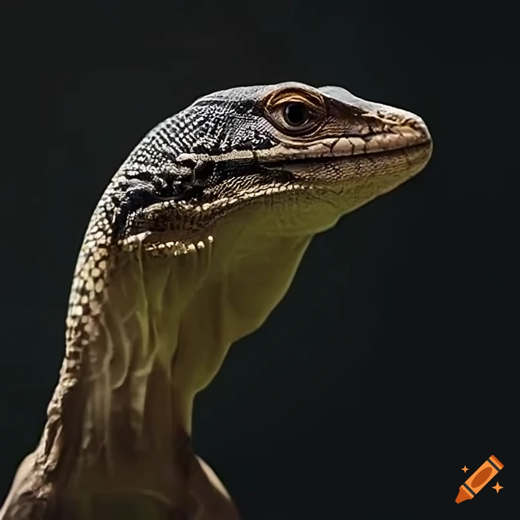 Monitor lizard performing server maintenance