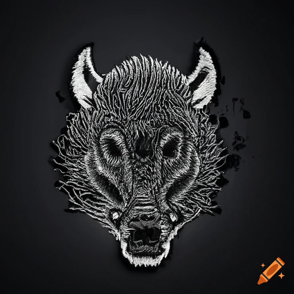 Noir graphic design patch on Craiyon