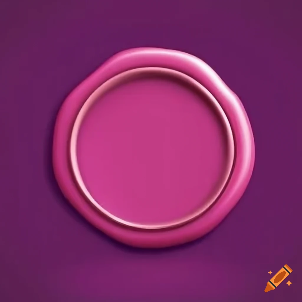 Pink diamond-shaped wax seal drawing on Craiyon