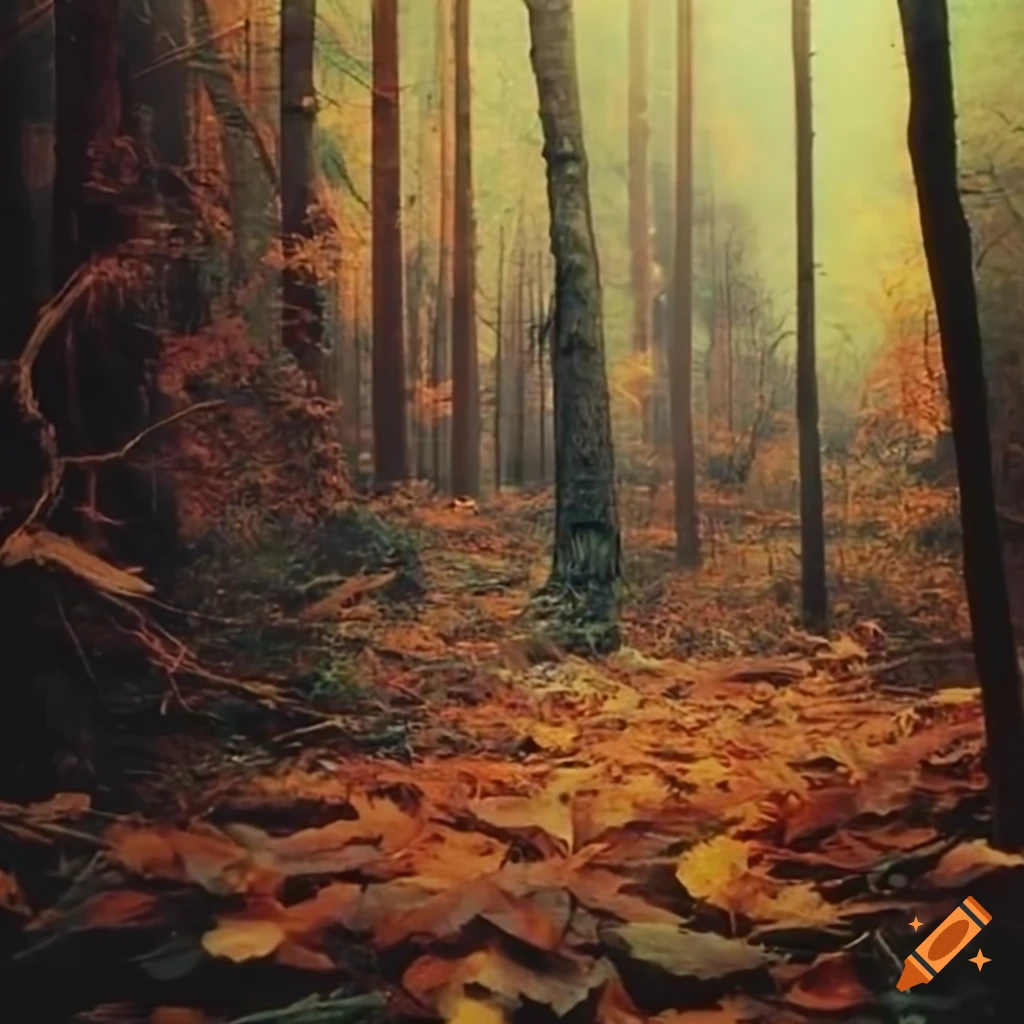 Enchanted earth mound in a golden spring forest on Craiyon