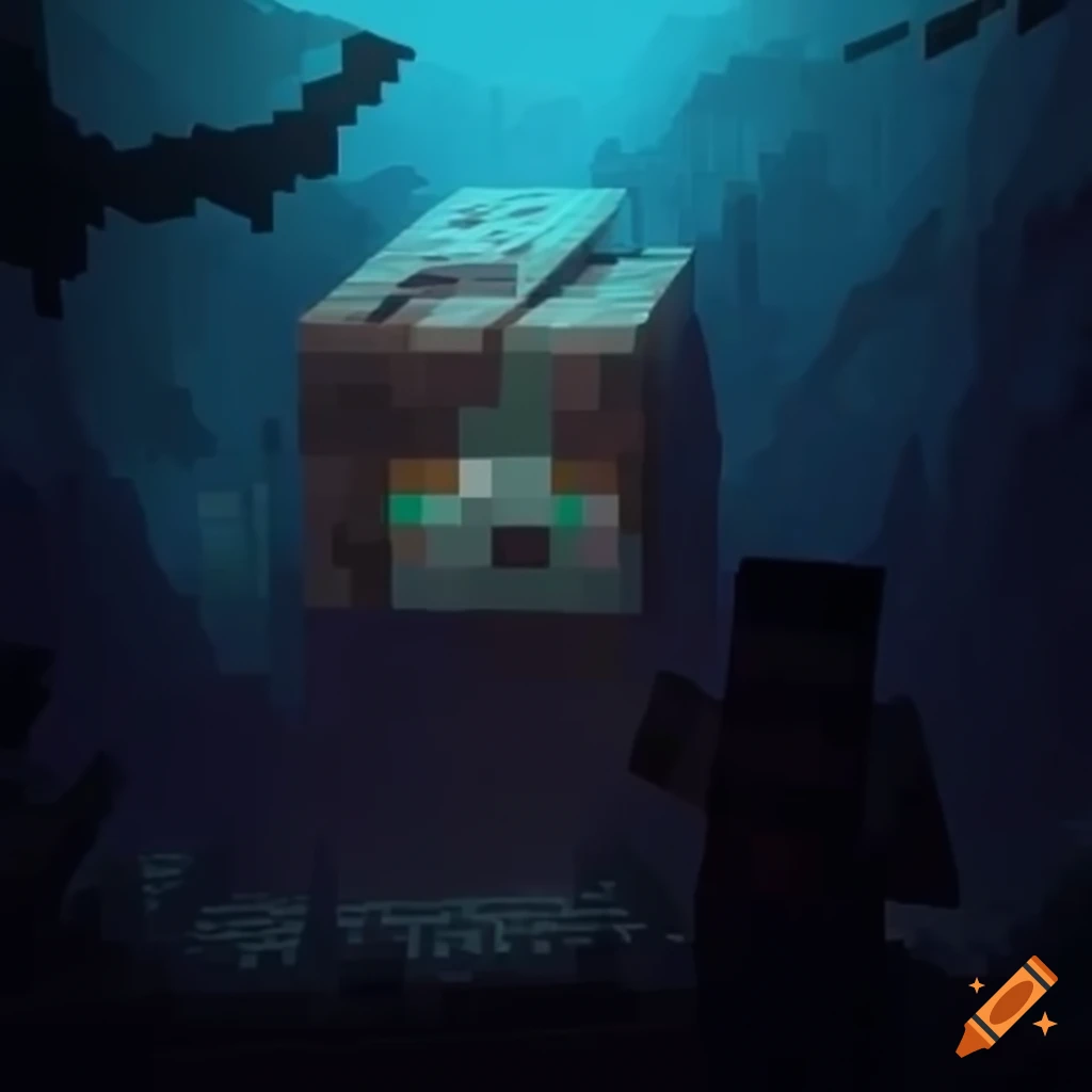 Image of a gaming collaboration with minecraft on Craiyon