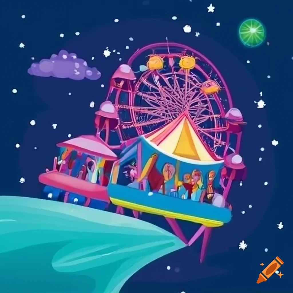 Amusement Park Cartoon