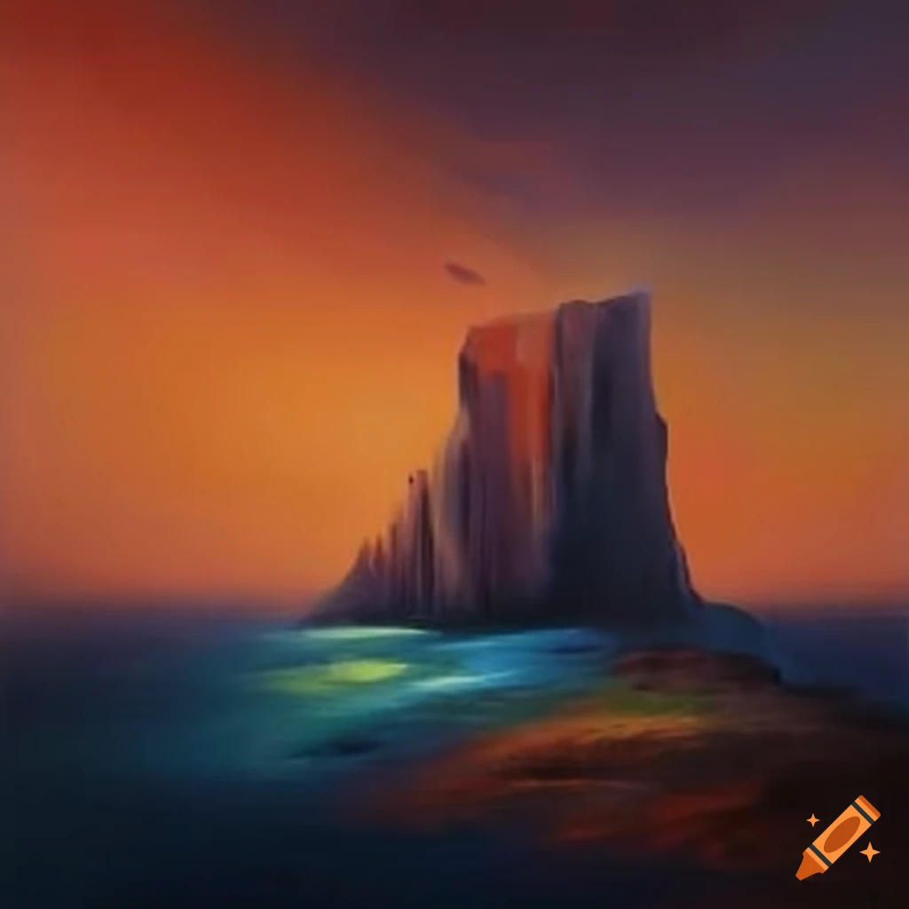 Neon representation of jesus and santa on an island on Craiyon