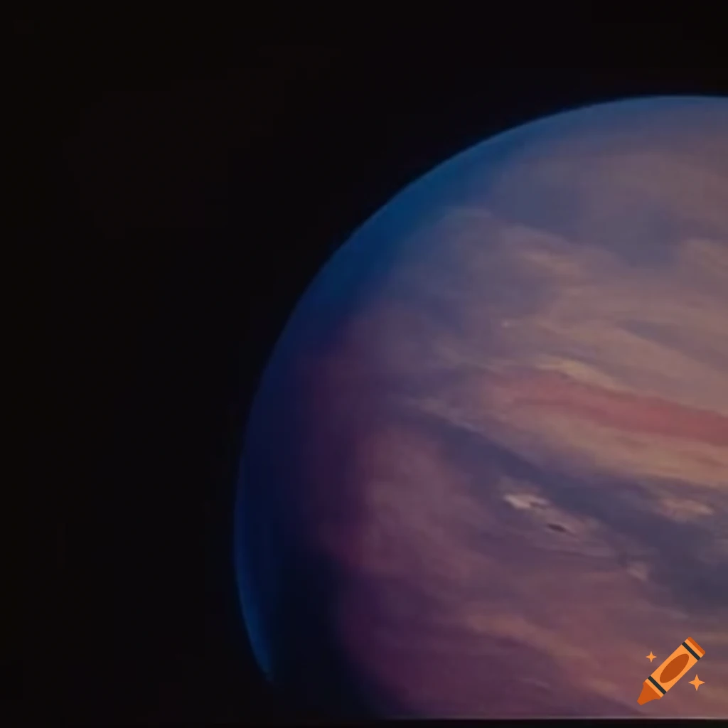 Photograph of a sci-fi planet during a 70s space mission on Craiyon