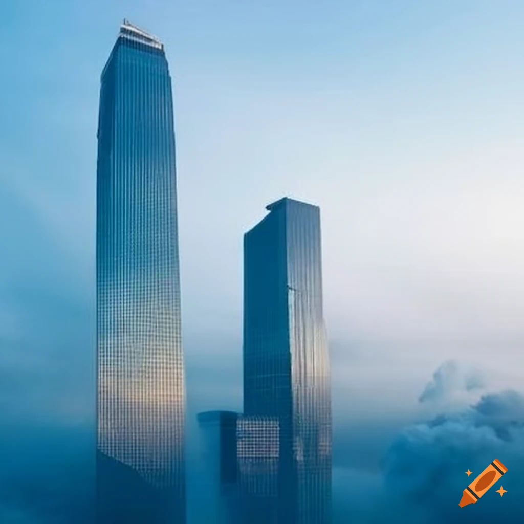 Towering buildings reaching into the sky on Craiyon