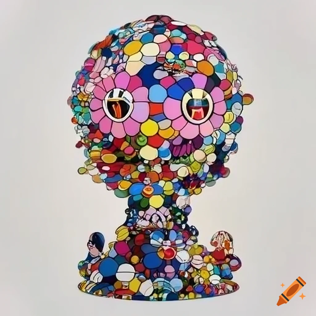 Takashi murakami detailed dragon artwork on Craiyon