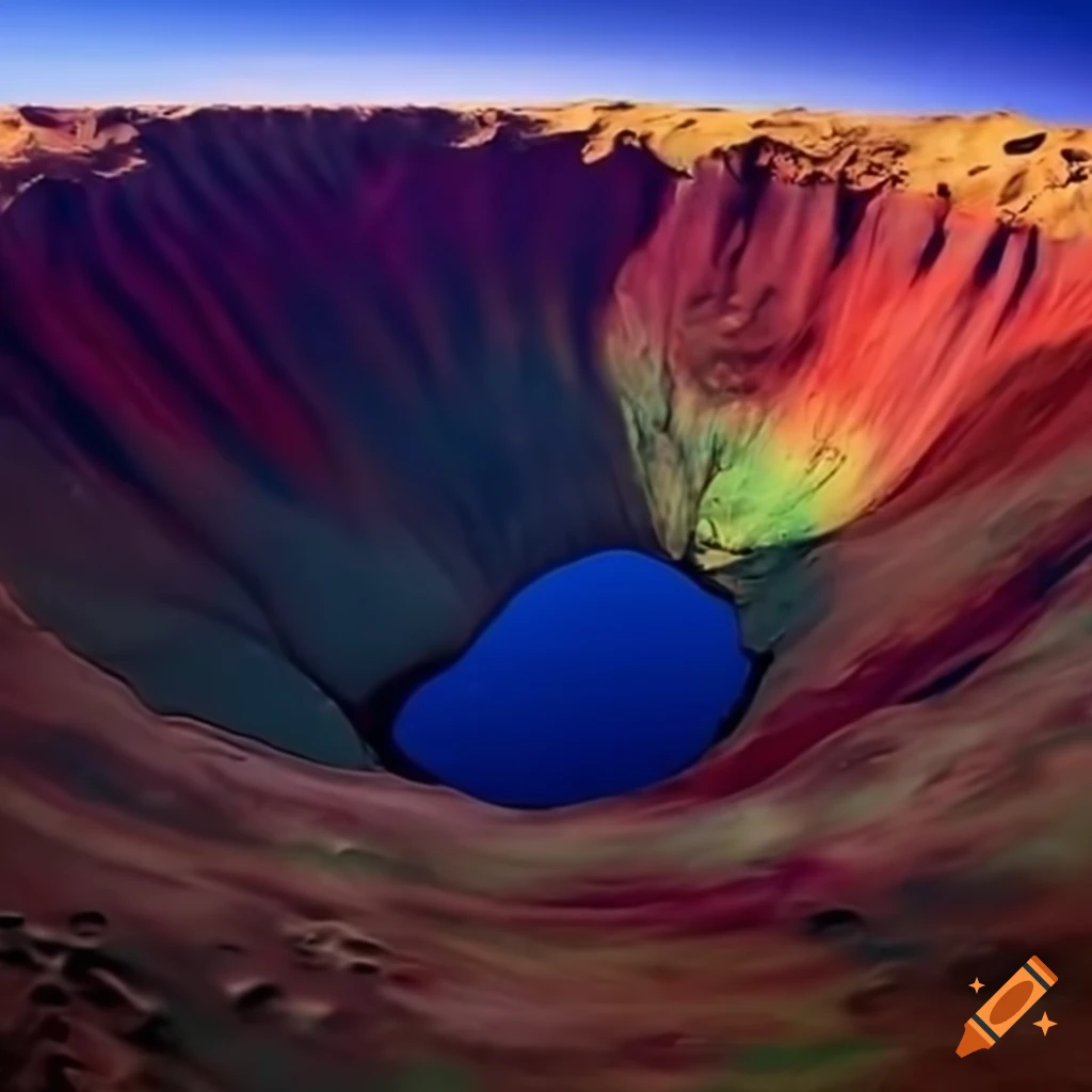 Colorful surface of an alien world on Craiyon