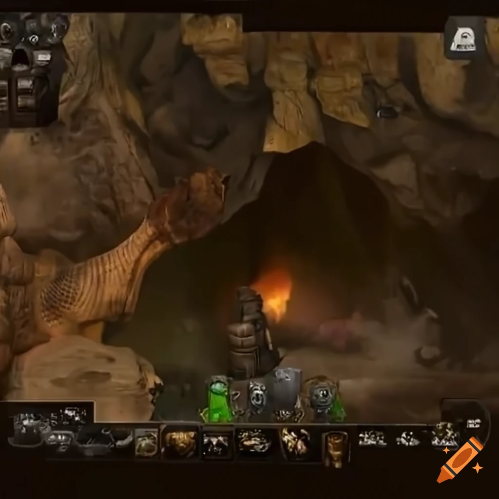 Ultra high definition strategy gameplay with cavemen and dinosaurs on ...