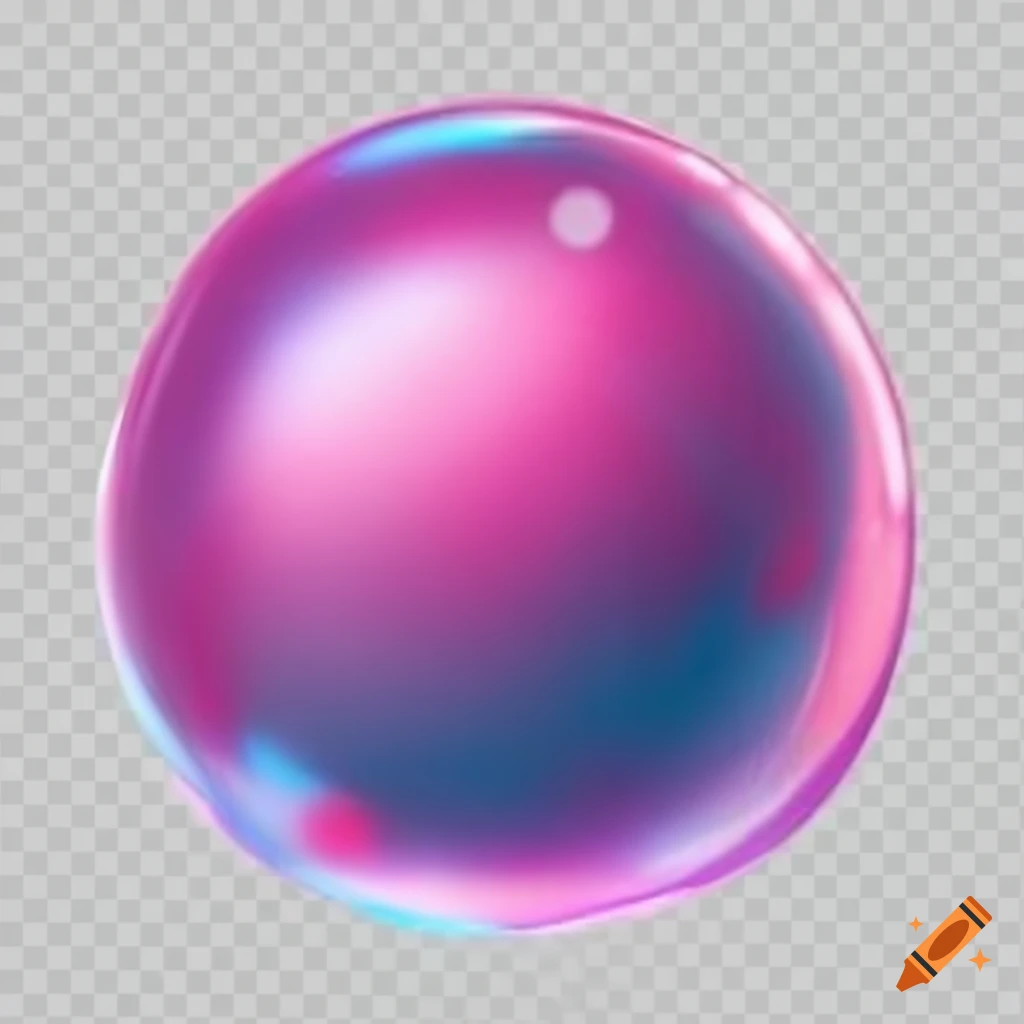 Transparent bubblegum bubble