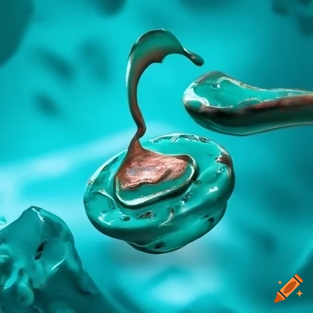 Turquoise colored gooey food on Craiyon