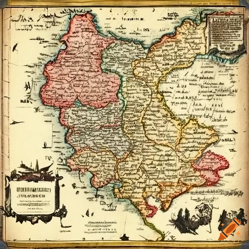 Vintage Poland map as an icon on Craiyon